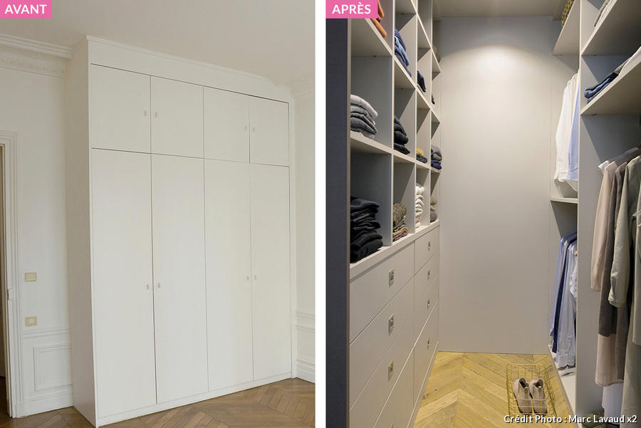 Un dressing en forme de cube aménagé sur-mesure | Maison Créative
